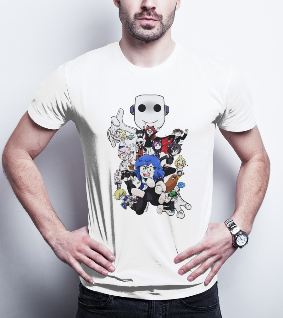 Captainshio Friends Cartoon Character Ensemble T-Shirt