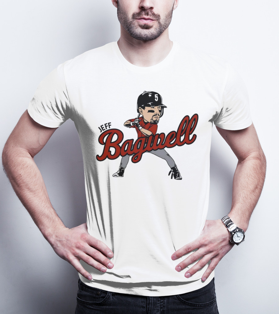 Jeff Bagwell Houston Astros Caricature Baseball T-Shirt
