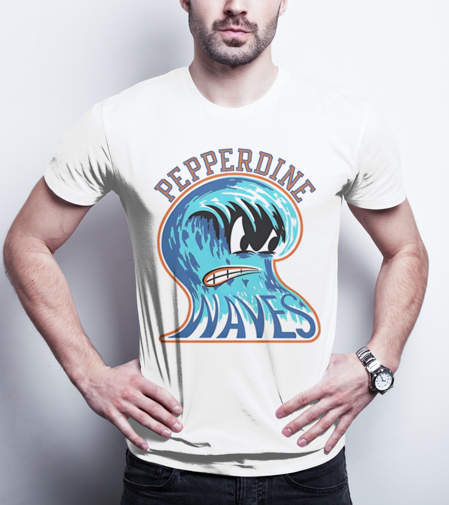 Pepperdine Waves Vintage Angry Wave T-Shirt