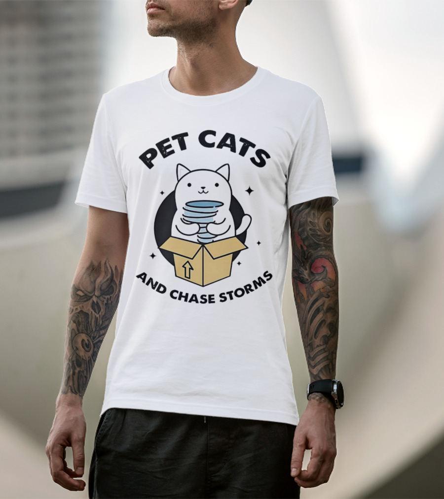 PET CATS AND CHASE STORMS BOX OF CAT TORNADOES T-Shirt