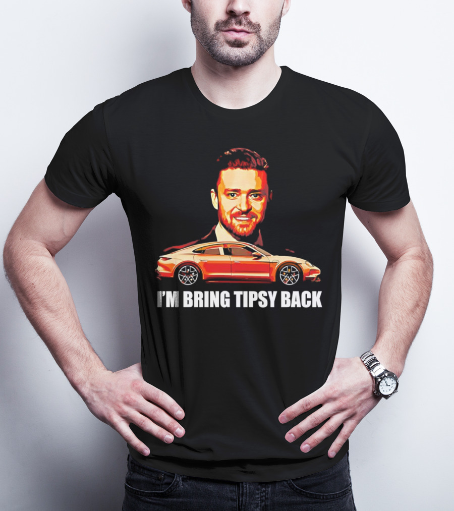 I'm Bring Tipsy Back Justin Timberlake Illustration Red Car T-Shirt
