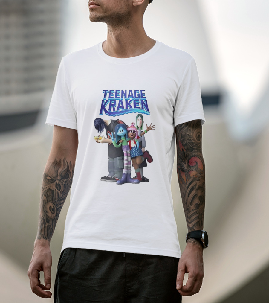 Teenage Kraken Animated Characters Ensemble T-Shirt