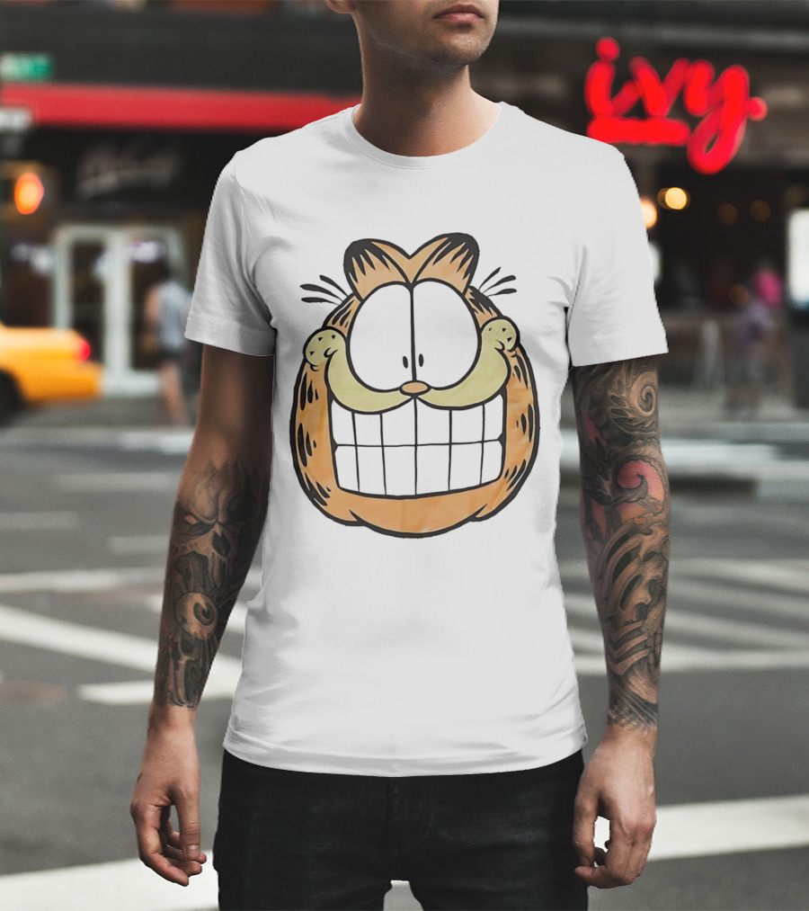 Garfield Big Face Classic Retro Comic Cat T-Shirt