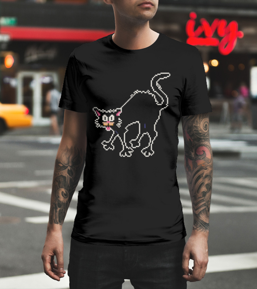The Tom Ward Show Tom Cat 8 Bit Retro Pixel T-Shirt