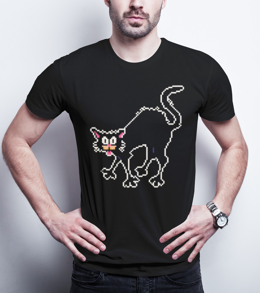 The Tom Ward Show Tom Cat 8 Bit Retro Pixel T-Shirt