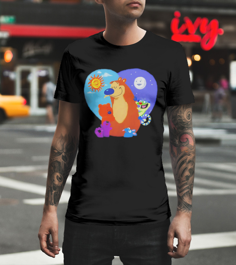 Bear In The Big Blue House Muppet History With Sun And Moon Characters T-Shirt