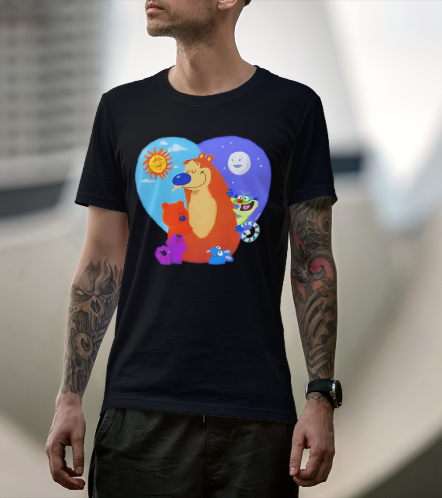 Bear In The Big Blue House Muppet History With Sun And Moon Characters T-Shirt