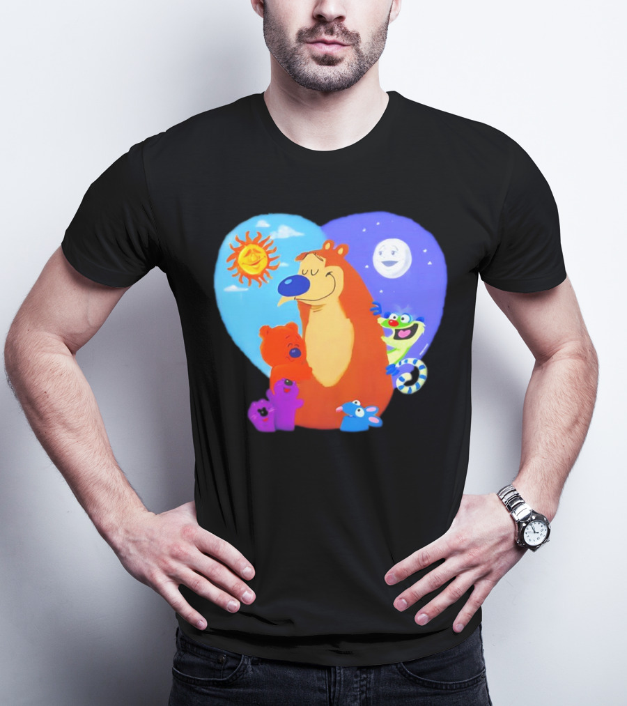 Bear In The Big Blue House Muppet History With Sun And Moon Characters T-Shirt