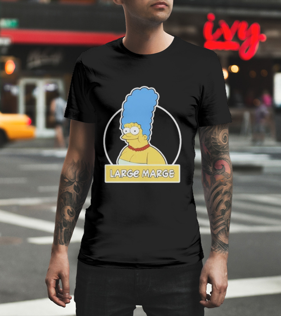 Justin Danger Nunley Large Marge Blue Hair Red Necklace Yellow Skin T-Shirt