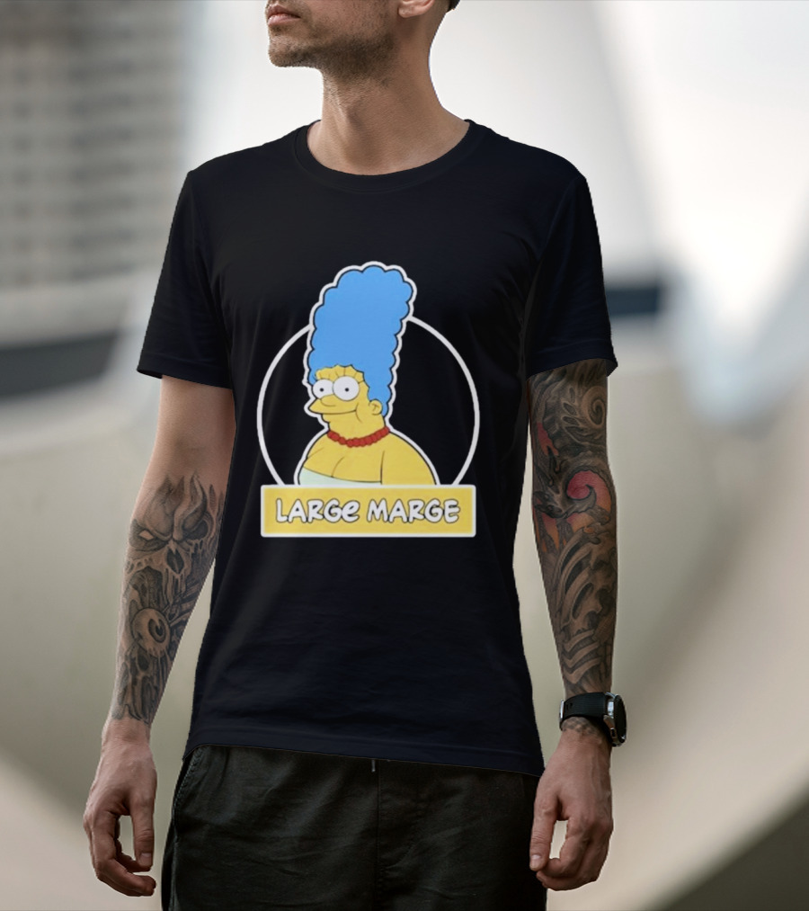 Justin Danger Nunley Large Marge Blue Hair Red Necklace Yellow Skin T-Shirt