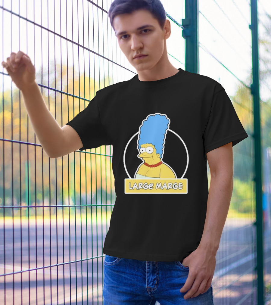 Justin Danger Nunley Large Marge Blue Hair Red Necklace Yellow Skin T-Shirt