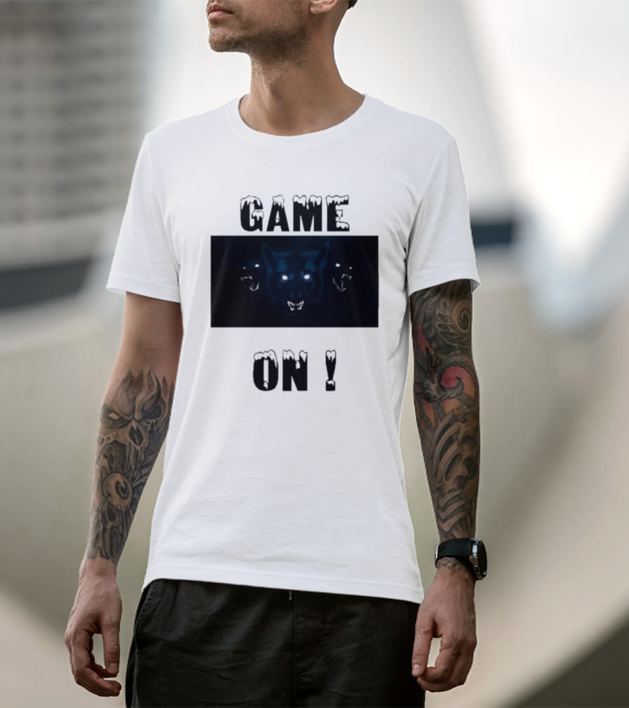 Wolvesden Game On Fierce Trio Wolf Face T-Shirt