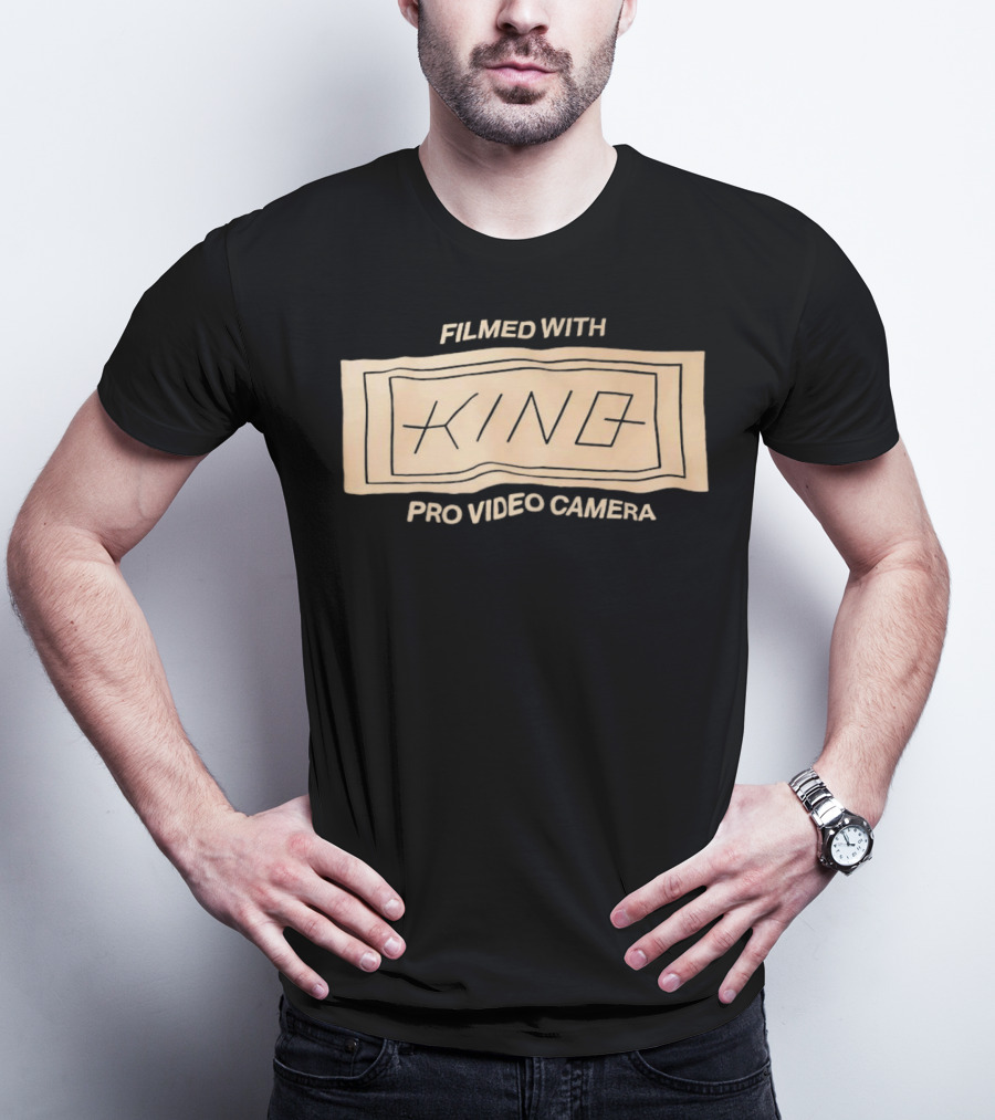 FILMED WITH KING PRO VIDEO CAMERA VINTAGE STYLE RECTANGLE T-Shirt