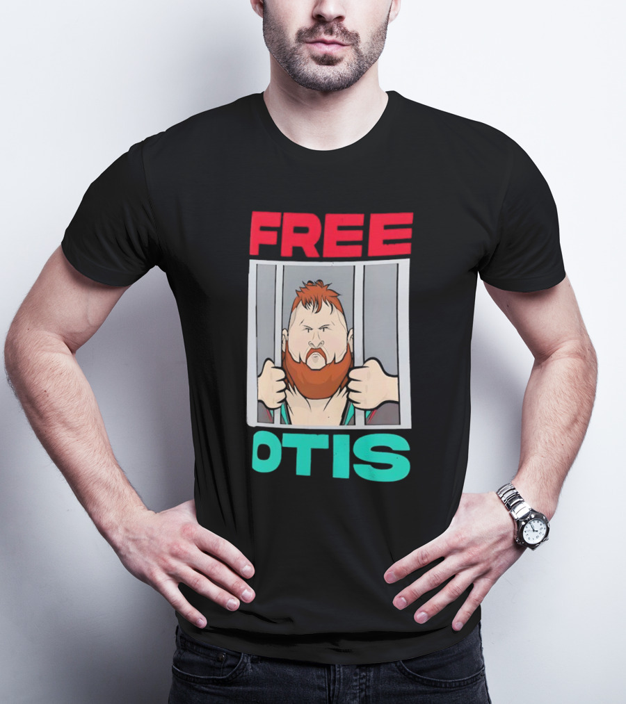 Free Otis Cartoon Nikola Bogojevic Wrestling T-Shirt