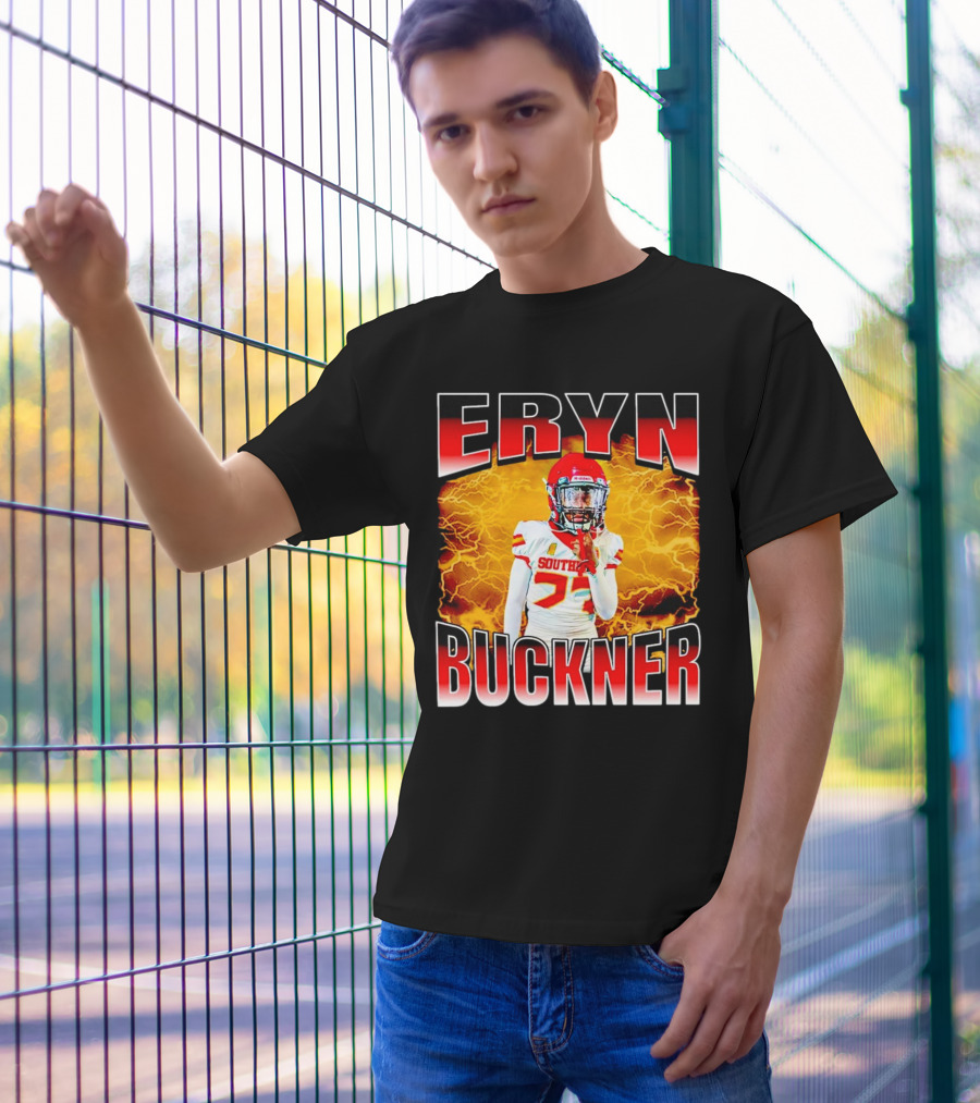 Eryn Buckner Southern Football Vintage Style With Lightning Background T-Shirt