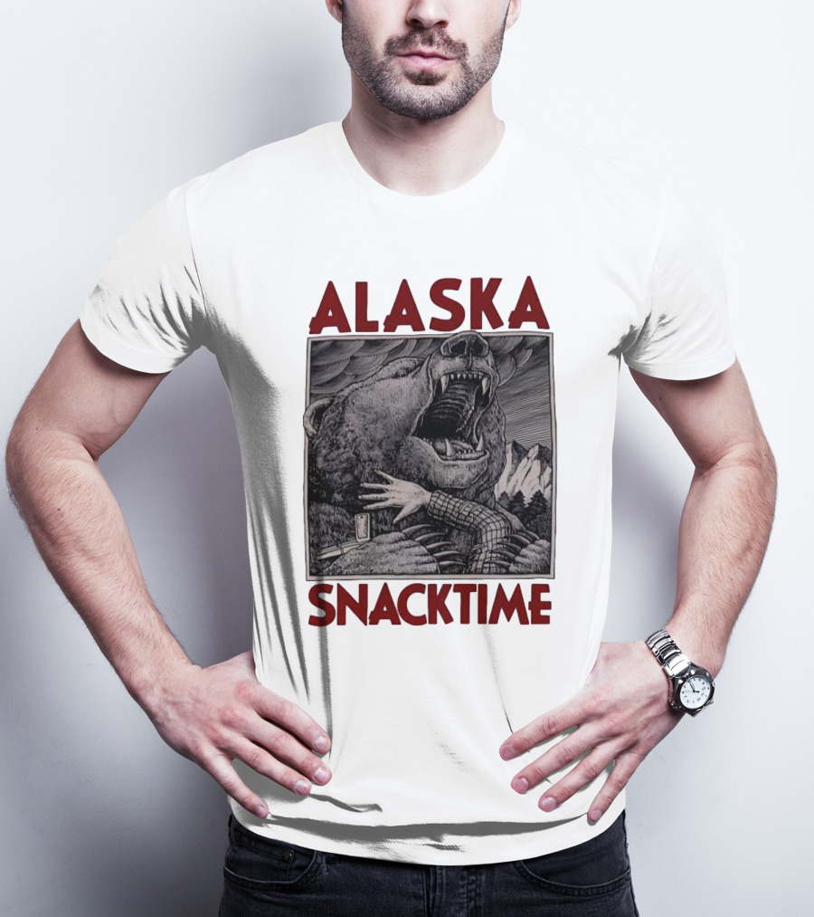 ALASKA SNACKTIME Bear Art By Ray Troll T-Shirt