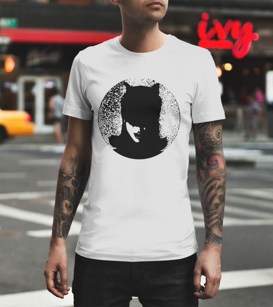 Batwoman The Boy Is Mine Dark Silhouette Circle T-Shirt