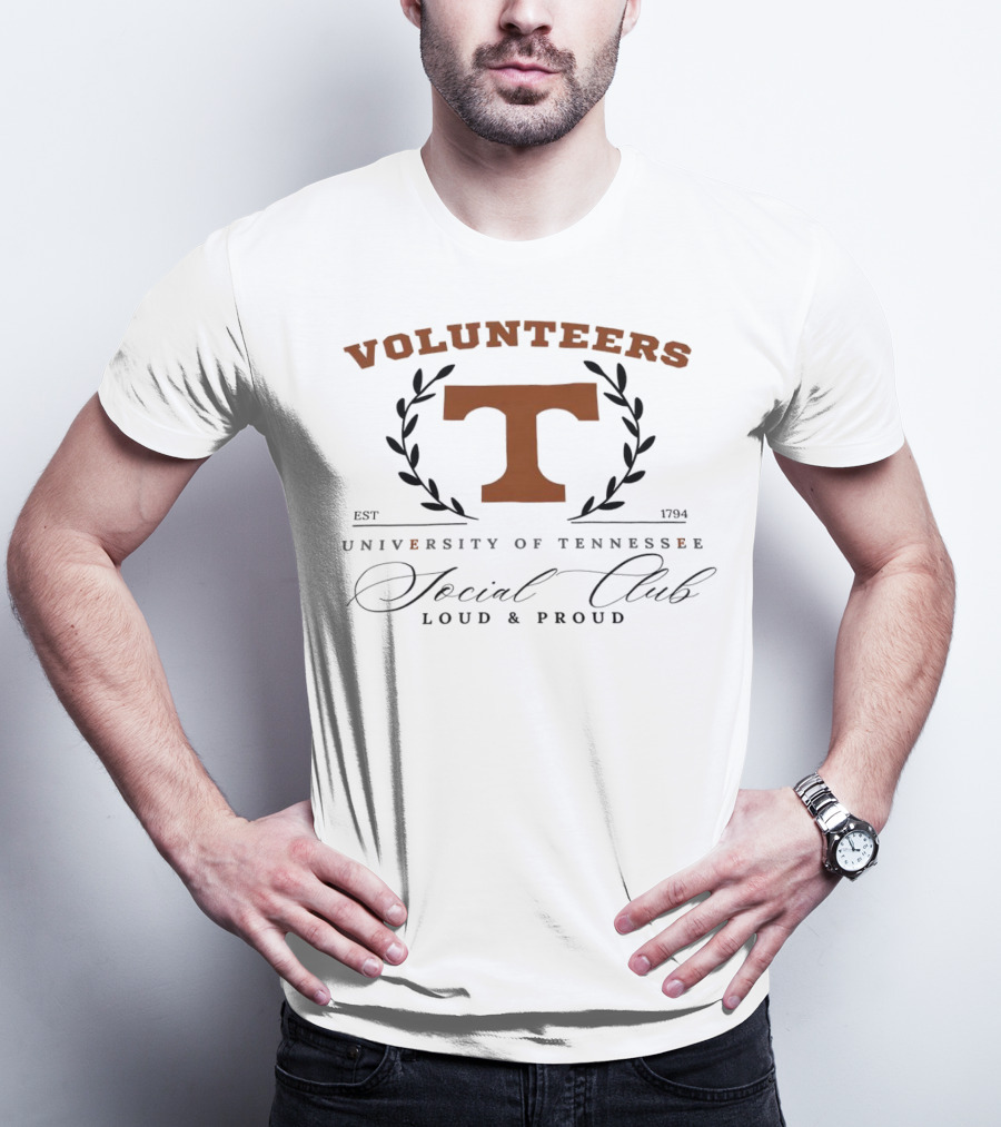 Volunteers University Of Tennessee Social Club Loud And Proud Est 1794 T-Shirt