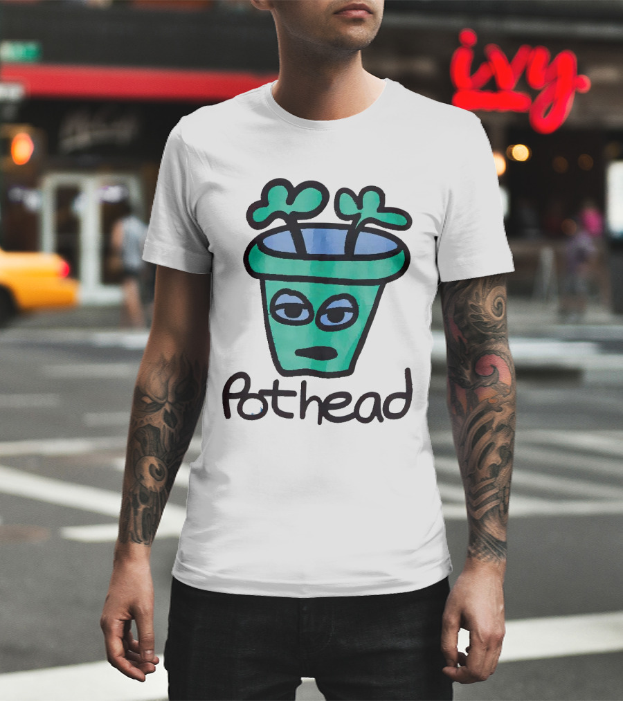 For The Homies Pothead Plant Cartoon T-Shirt