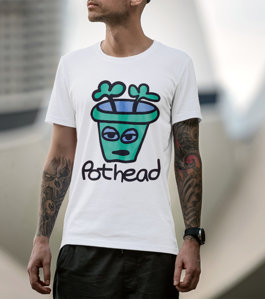 For The Homies Pothead Plant Cartoon T-Shirt
