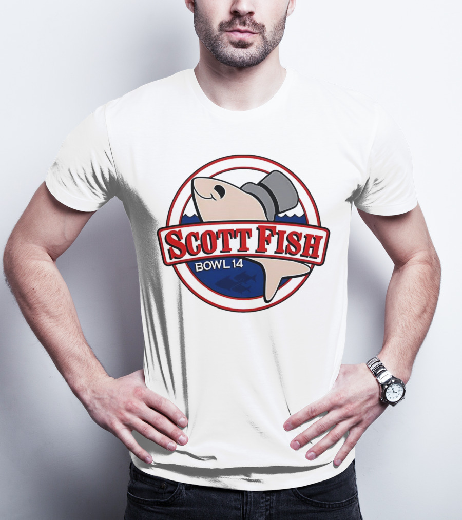 Scott Fish Bowl 14 Shark With Top Hat T-Shirt