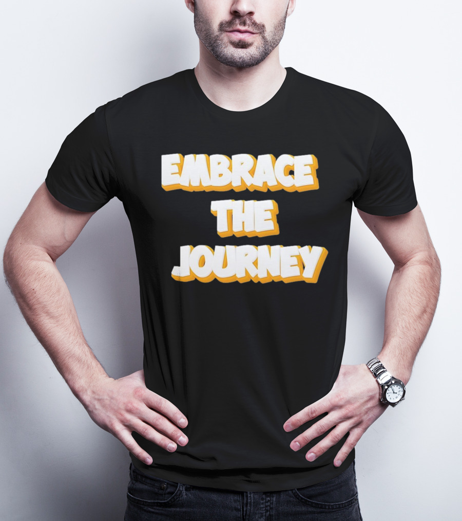 EMBRACE THE JOURNEY White And Yellow T-Shirt