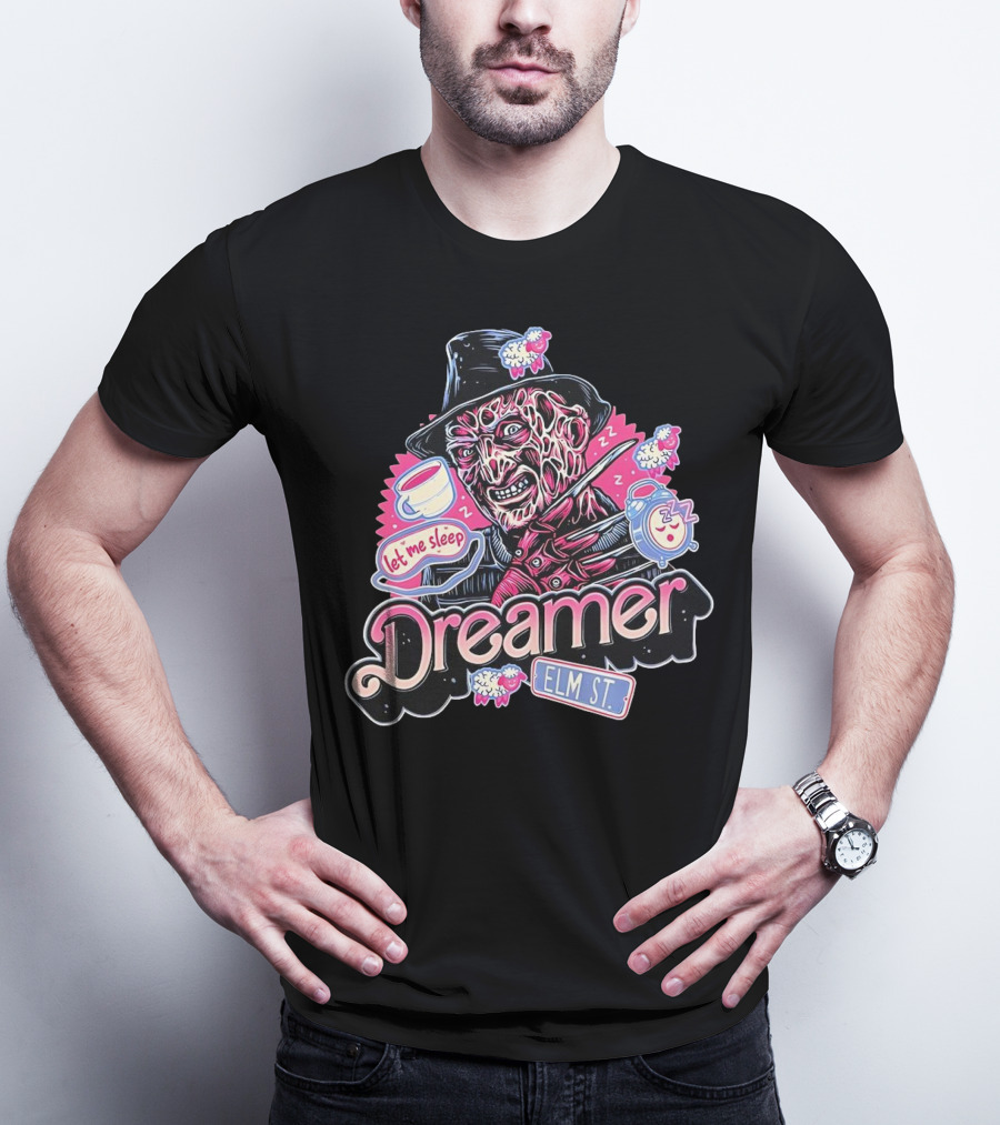 Freddy Krueger Dreamer Let Me Sleep Elm St T-Shirt