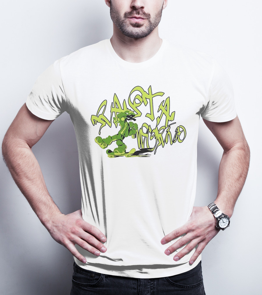 Gum Studio Rasta World Graffiti Style Green Character T-Shirt