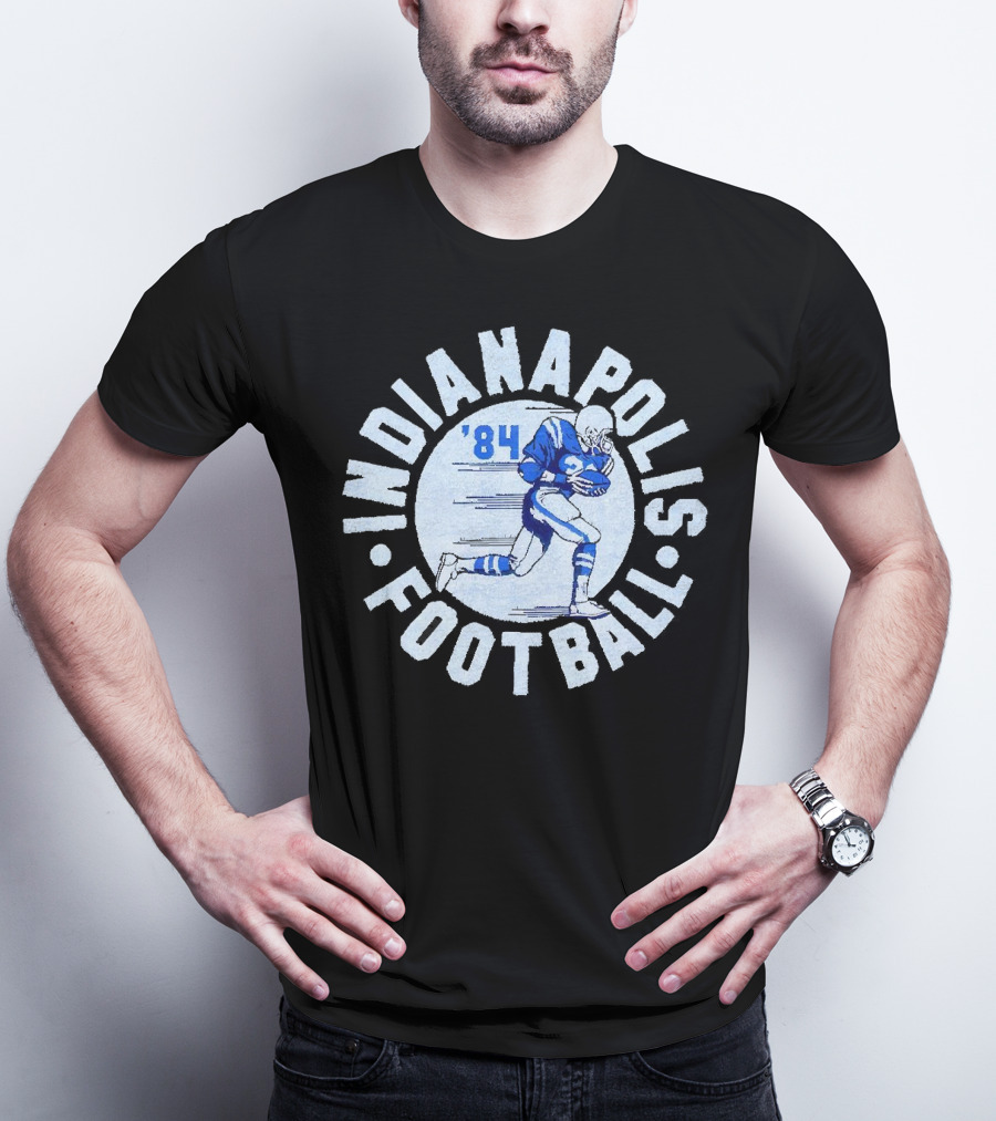 Indianapolis Football 1984 Vintage Blue And White Player T-Shirt