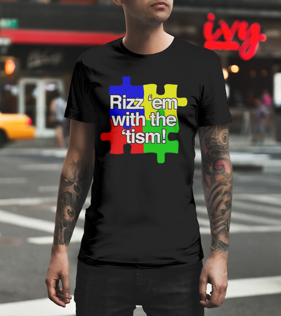 Rizz 'em With The ’Tism Puzzle Pieces T-Shirt
