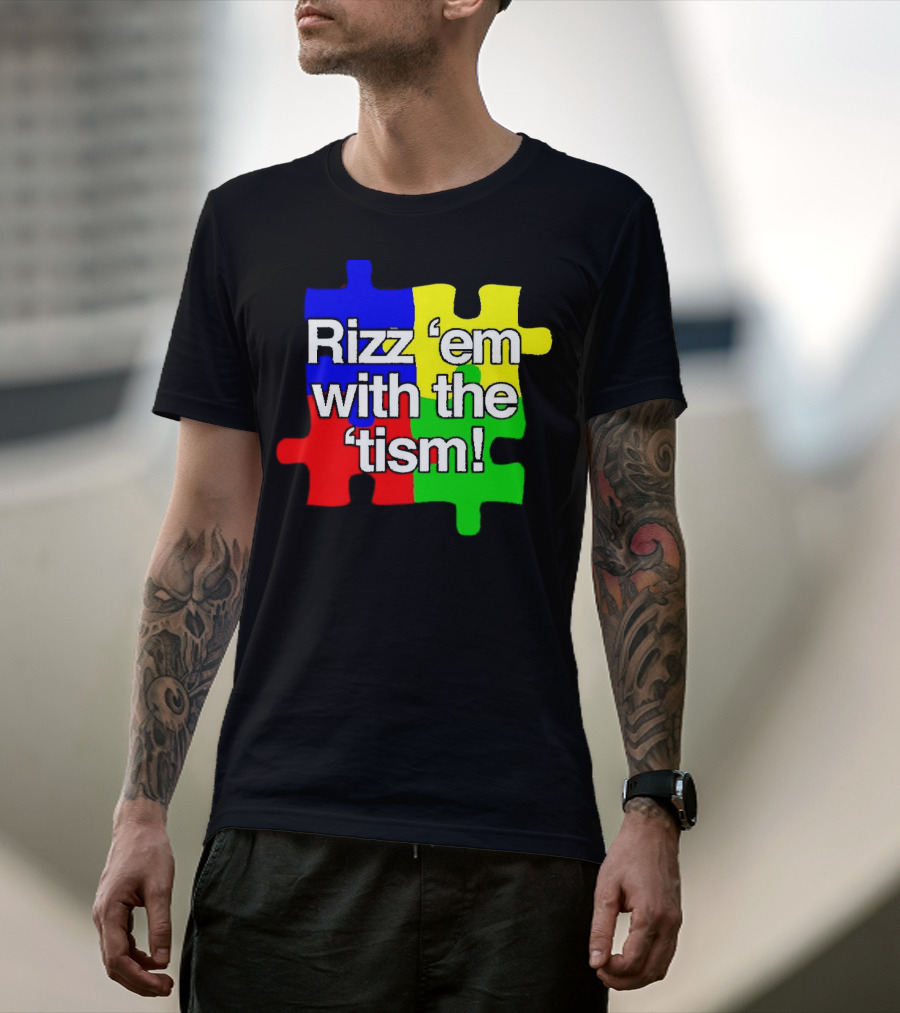 Rizz 'em With The ’Tism Puzzle Pieces T-Shirt