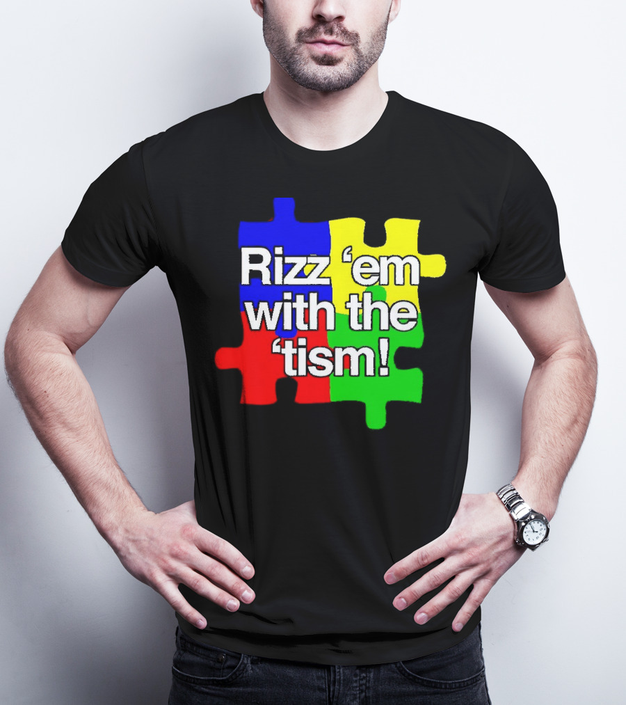 Rizz 'em With The ’Tism Puzzle Pieces T-Shirt
