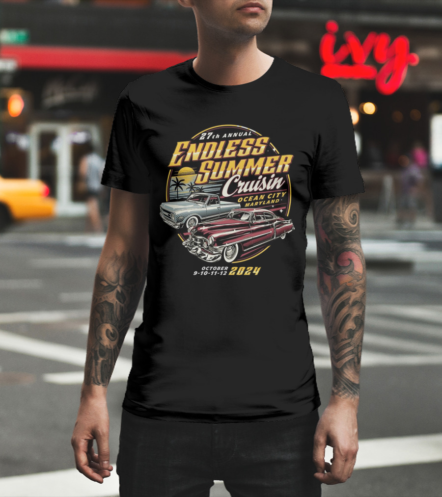 27th Annual Endless Summer Cruisin Ocean City Maryland October 9-10-11-12 T-Shirt