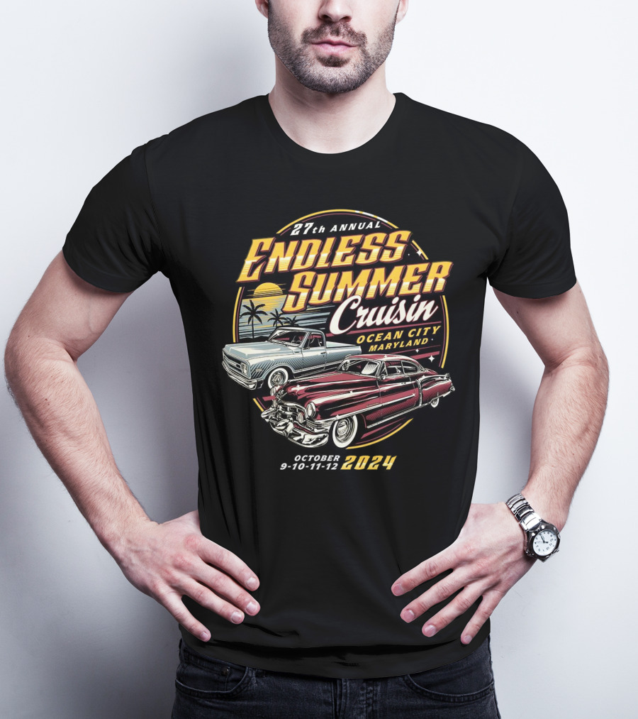 27th Annual Endless Summer Cruisin Ocean City Maryland October 9-10-11-12 T-Shirt