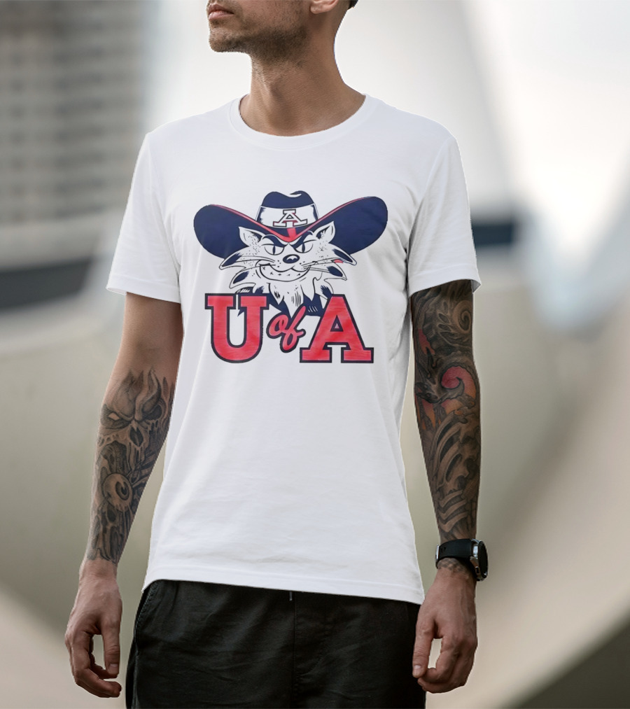 Arizona Wildcats U Of A Mascot Cowboy Hat T-Shirt