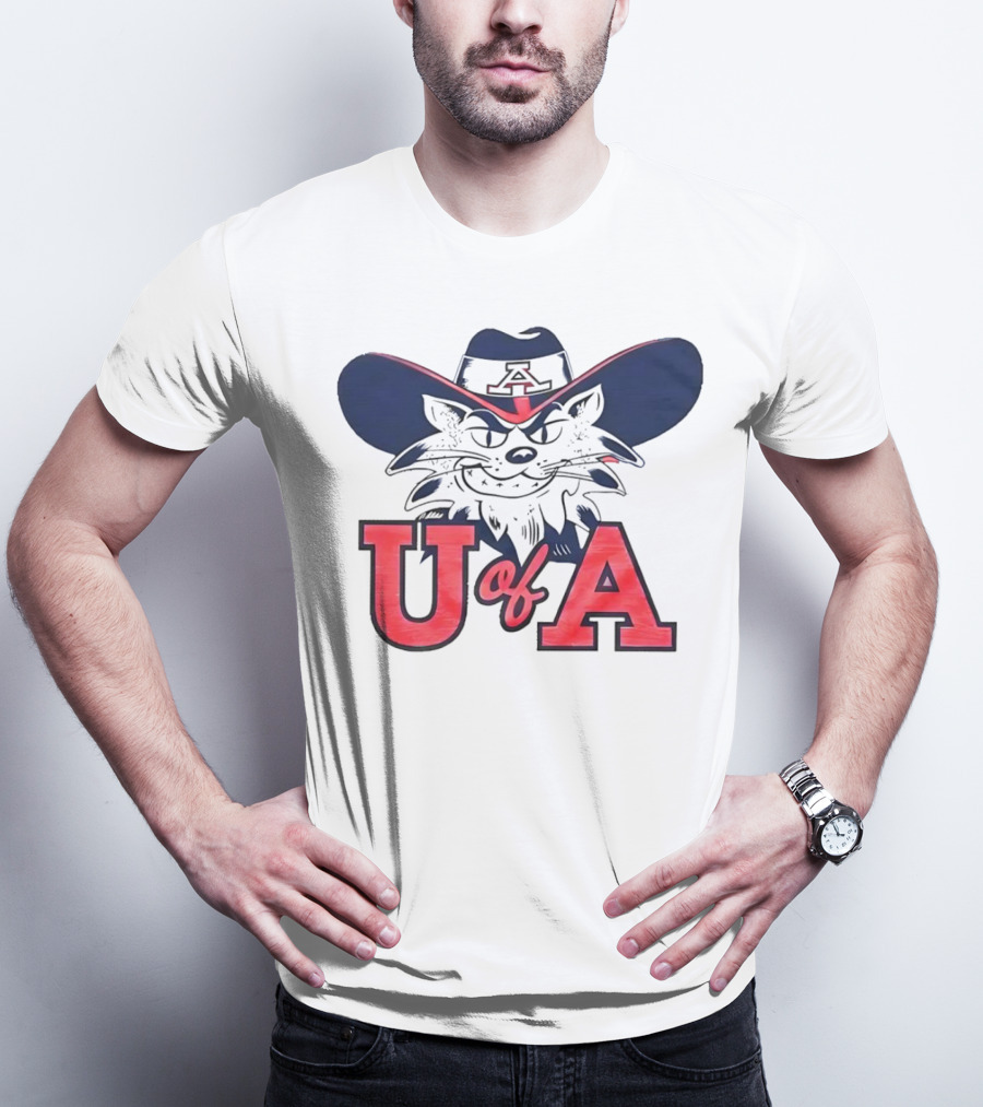 Arizona Wildcats U Of A Mascot Cowboy Hat T-Shirt
