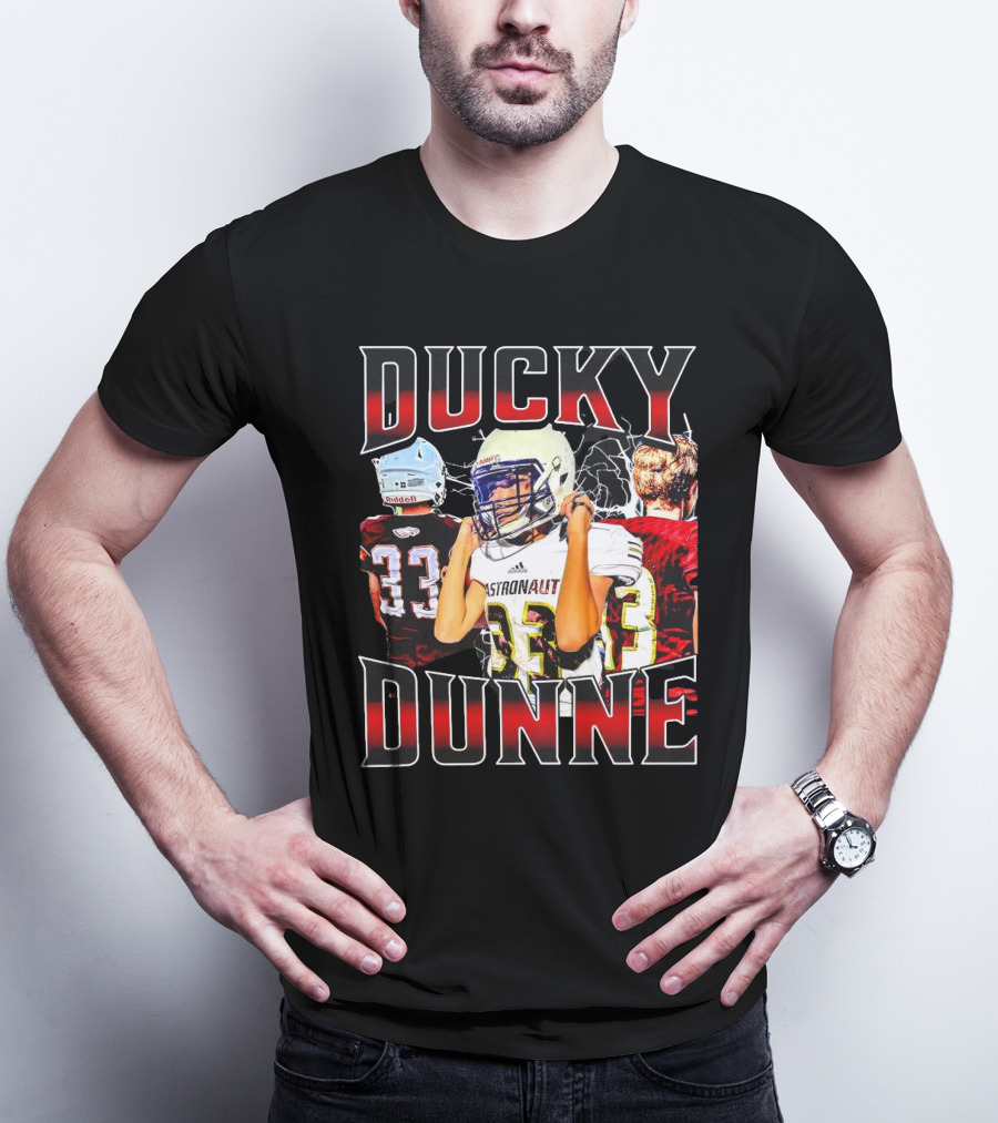 Ducky Dunne Astronaut 33 Football Player T-Shirt
