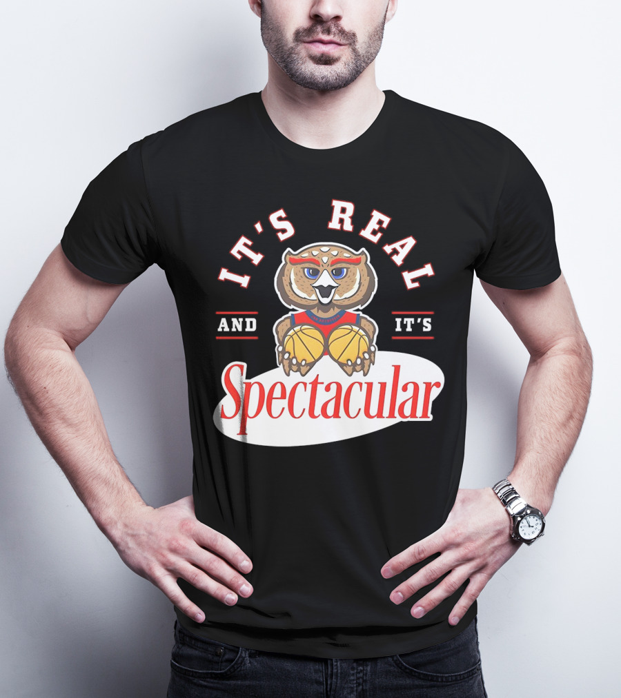 It's Real And It's Spectacular Florida Atlantic Owls Mascot T-Shirt