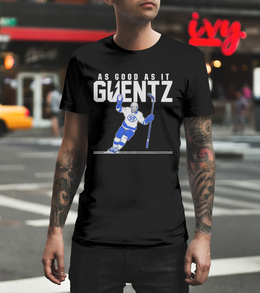 As Good As It Guentz 59 Tampa Bay Lightning Jake Guentzel Hockey Player T-Shirt