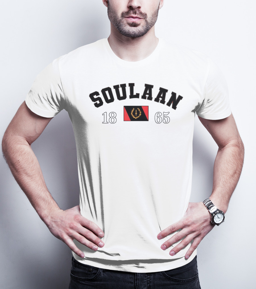 Soulaan 1865 Emblem With Heritage Flag T-Shirt