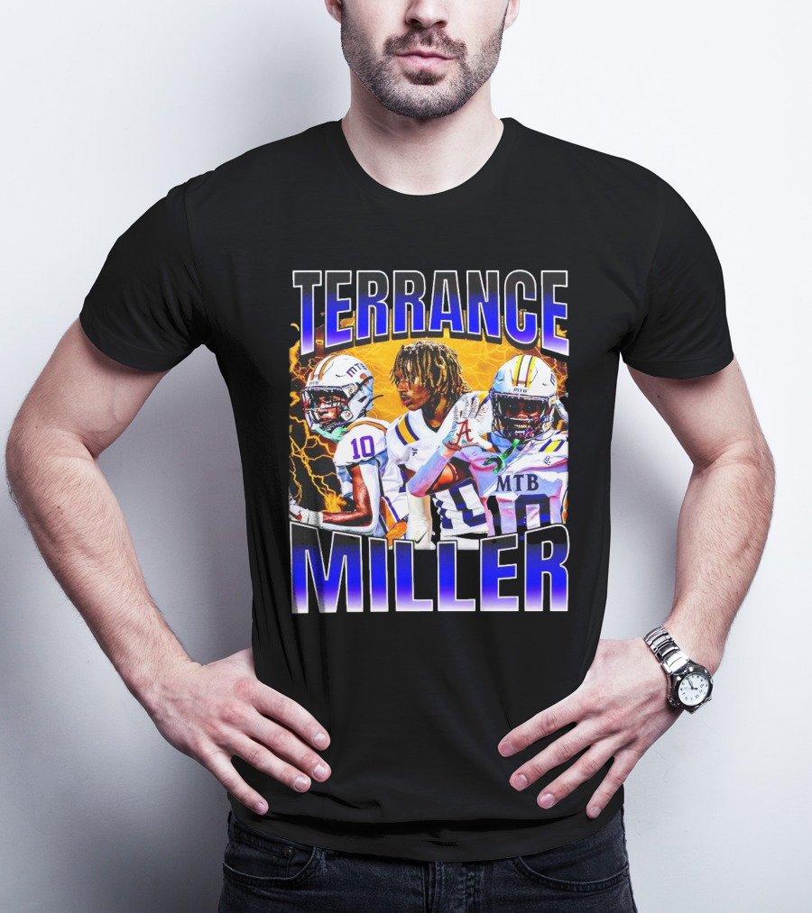 Terrance Miller Football MTB 10 Graphic Locker Room Sports Image T-Shirt