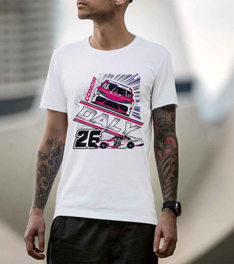 Conor Daly 26 Polkadot Racing Car T-Shirt