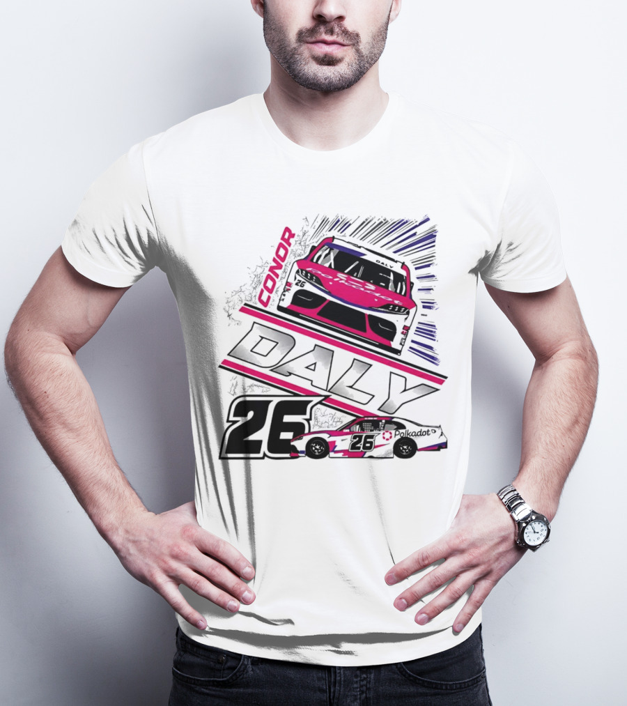 Conor Daly 26 Polkadot Racing Car T-Shirt