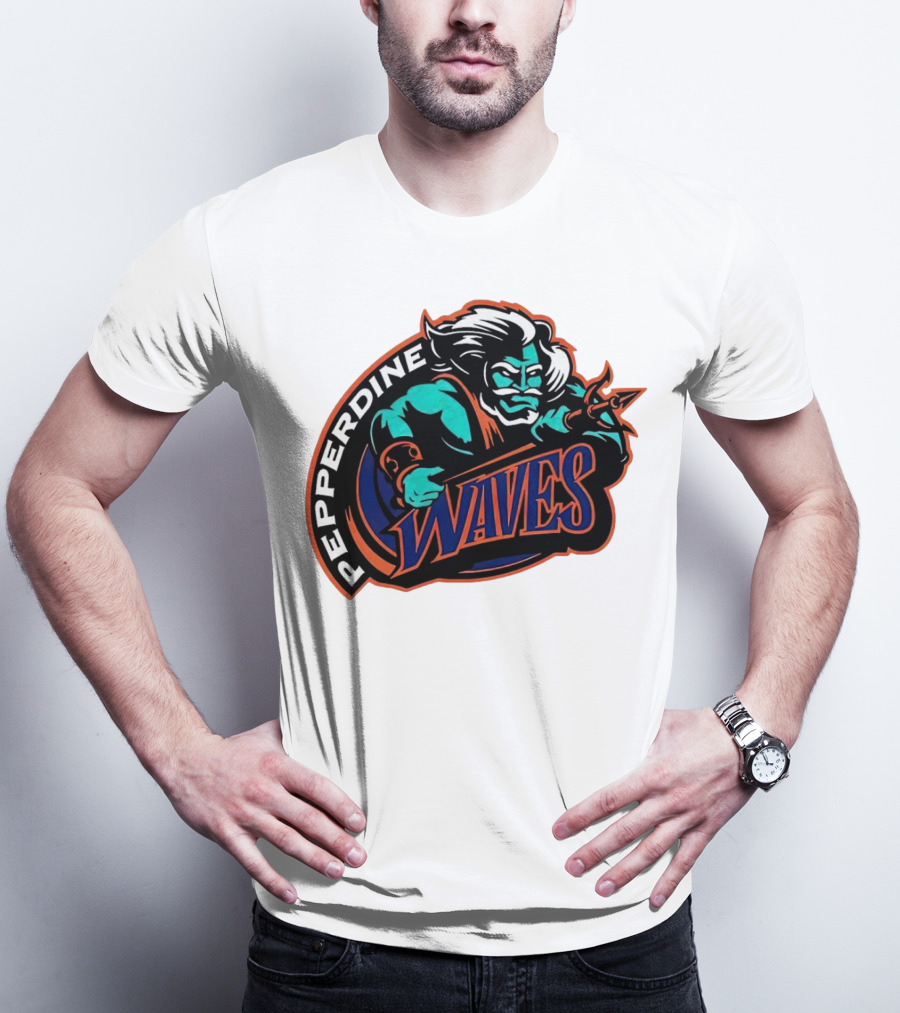 Pepperdine Waves 1997 Retro Logo Warrior T-Shirt
