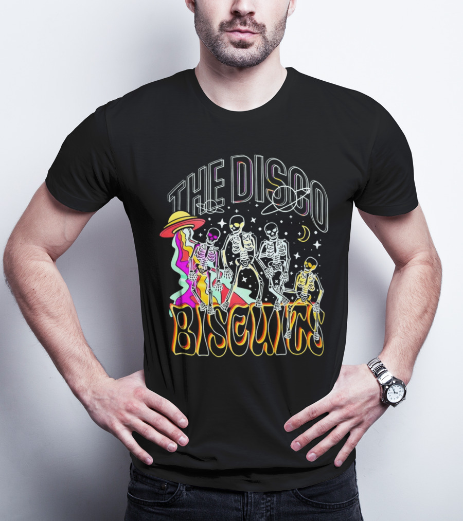 The Disco Biscuits Skeletons Dancing With UFO And Stars T-Shirt