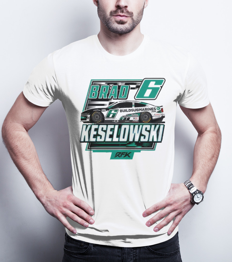 Brad Keselowski Buildsubmarines RFK Racing Number 6 Nascar Cup Series T-Shirt