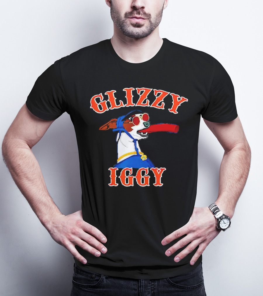 Glizzy Iggy Dog New York Mets Fun Canine Baseball T-Shirt