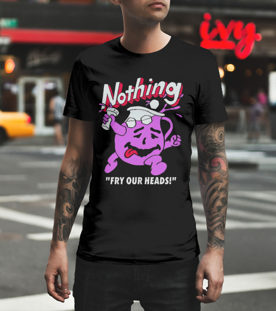 Nothing Fry Our Heads Purple Pitcher Character T-Shirt