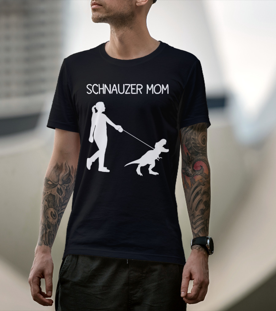 SCHNAUZER MOM T-REX WALKING T-Shirt