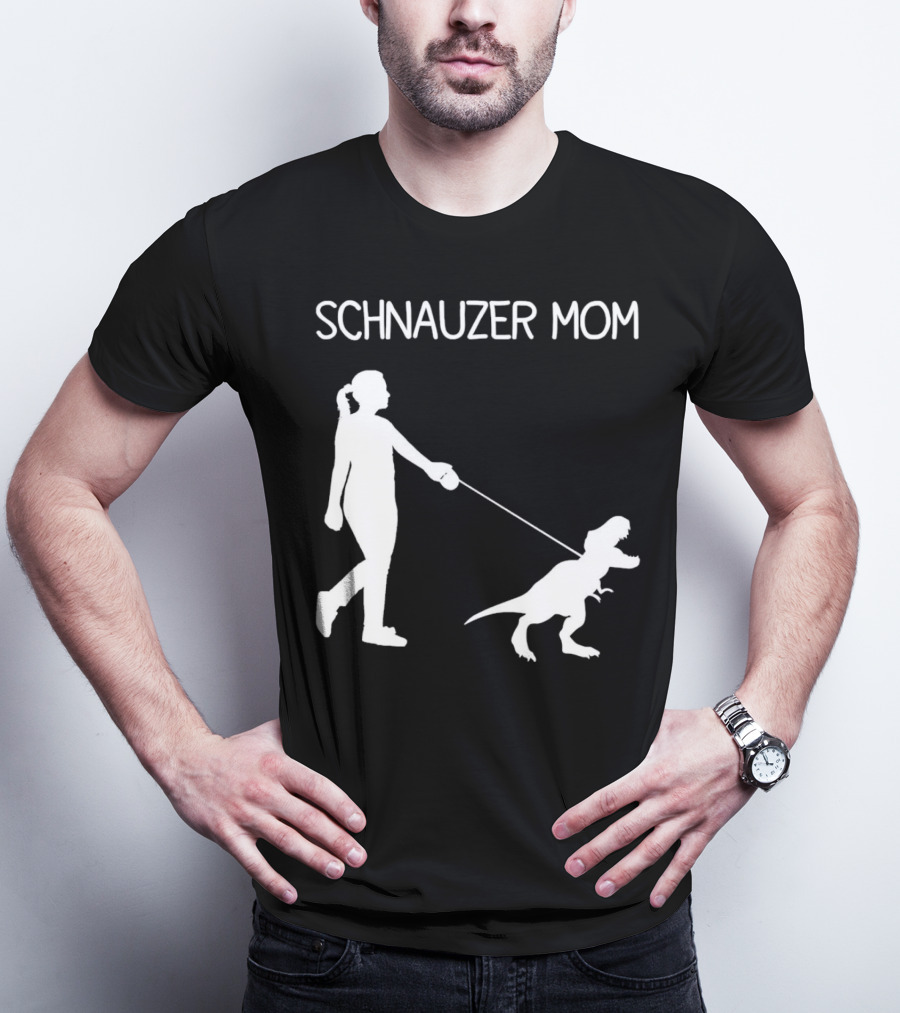 SCHNAUZER MOM T-REX WALKING T-Shirt